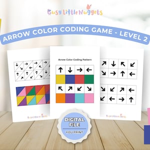 Arrow Color Coding Activity, Copy the Pattern, Printable Pattern ...