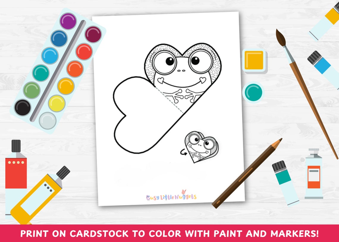 Printable Coloring Pages, Heart Coloring Cards, Kids Coloring Cards ...