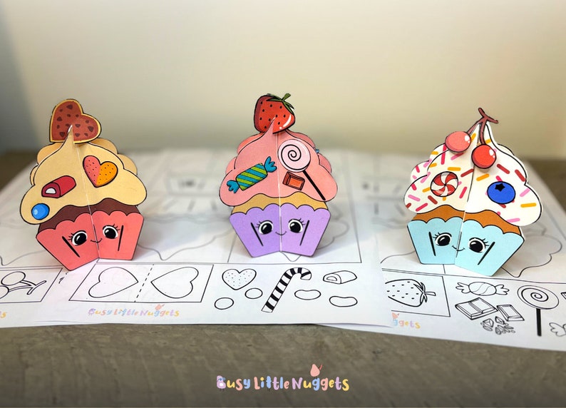 Cupcakes Printable Craft Activity for Kids, Cupcake Craft, Kids ...