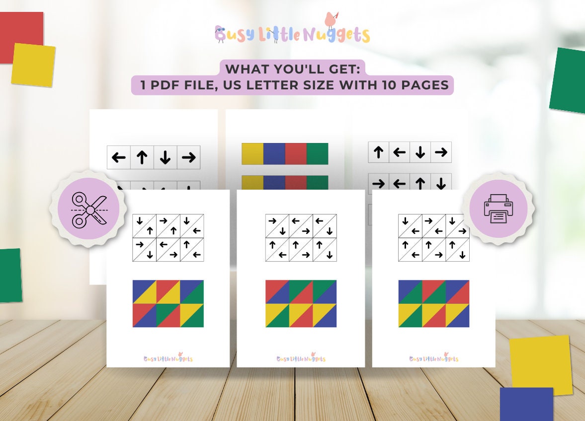 Arrow Color Coding Activity, Copy the Pattern, Printable Pattern ...