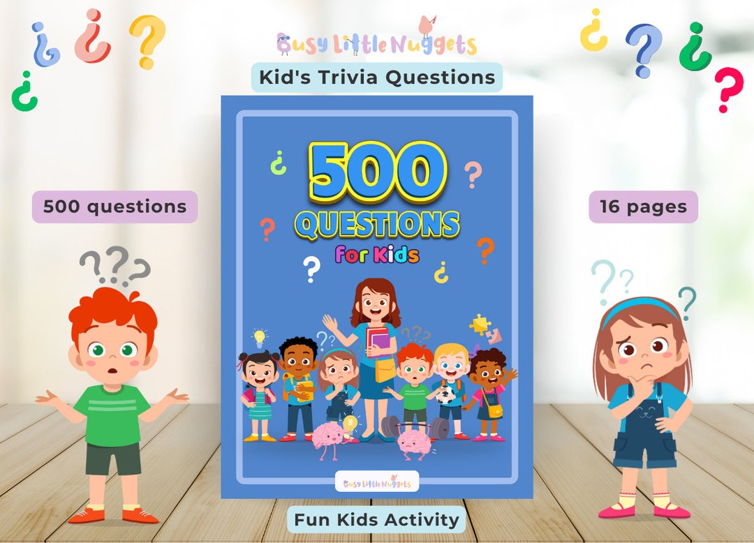 Kid's Trivia Questions, Birthday Activity, Class Games, Kids Quiz, Kid ...