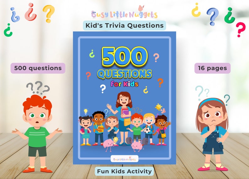 Kid's Trivia Questions, Birthday Activity, Class Games, Kids Quiz, Kid ...