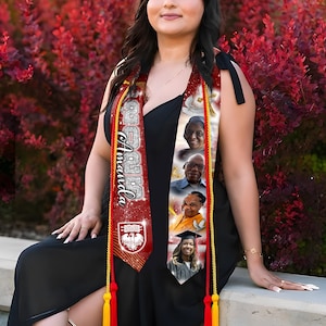 Personalized Graduation Photo Stole, Custom in Loving Memory Stole ...