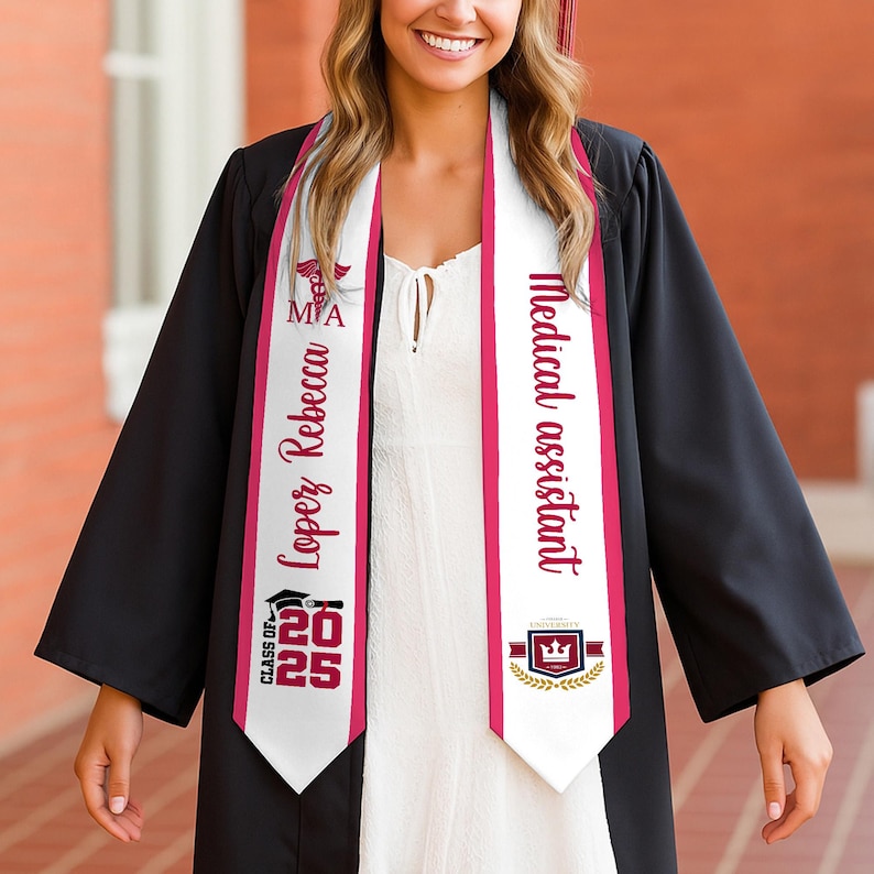 Custom Medical Assistant Graduation Stole, Personalized RN Nursing ...
