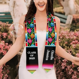 Personalized Mexican Graduation Stole, Custom Latina Graduation Sash ...
