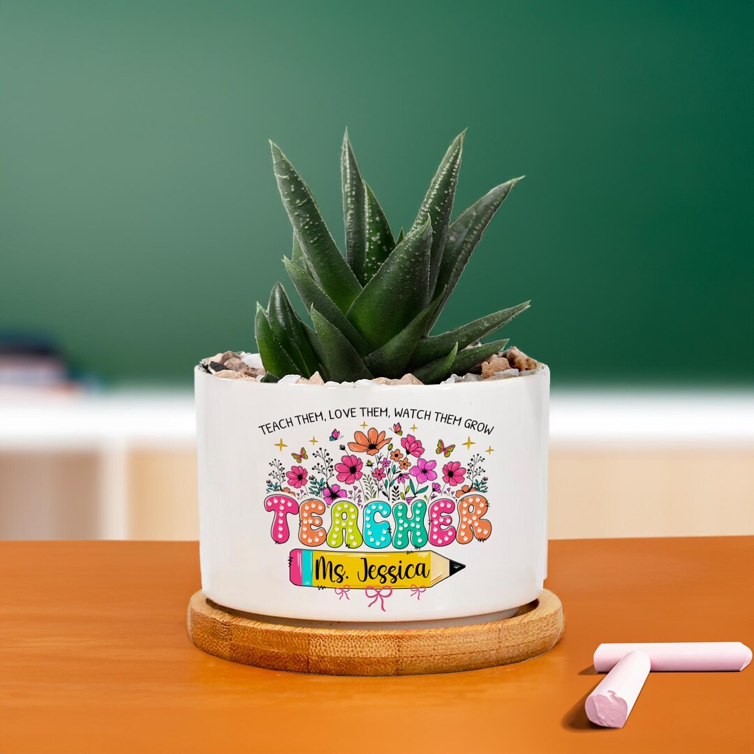 Personalized Teacher Plant Pot, Back to School Flower Pot Gifts From ...