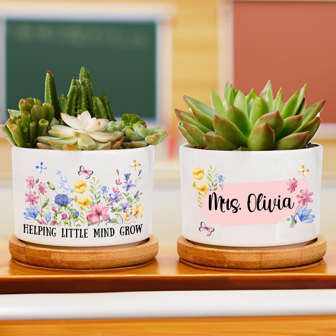 Personalized Teacher Appreciation Gifts, Flower Plant Pot Gifts for ...
