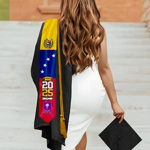 Personalized Venezuela Graduation Stole, Custom Latina Graduation Sash ...