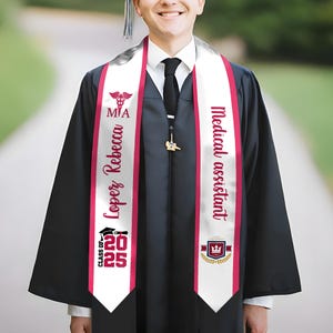 Custom Medical Assistant Graduation Stole, Personalized RN Nursing ...