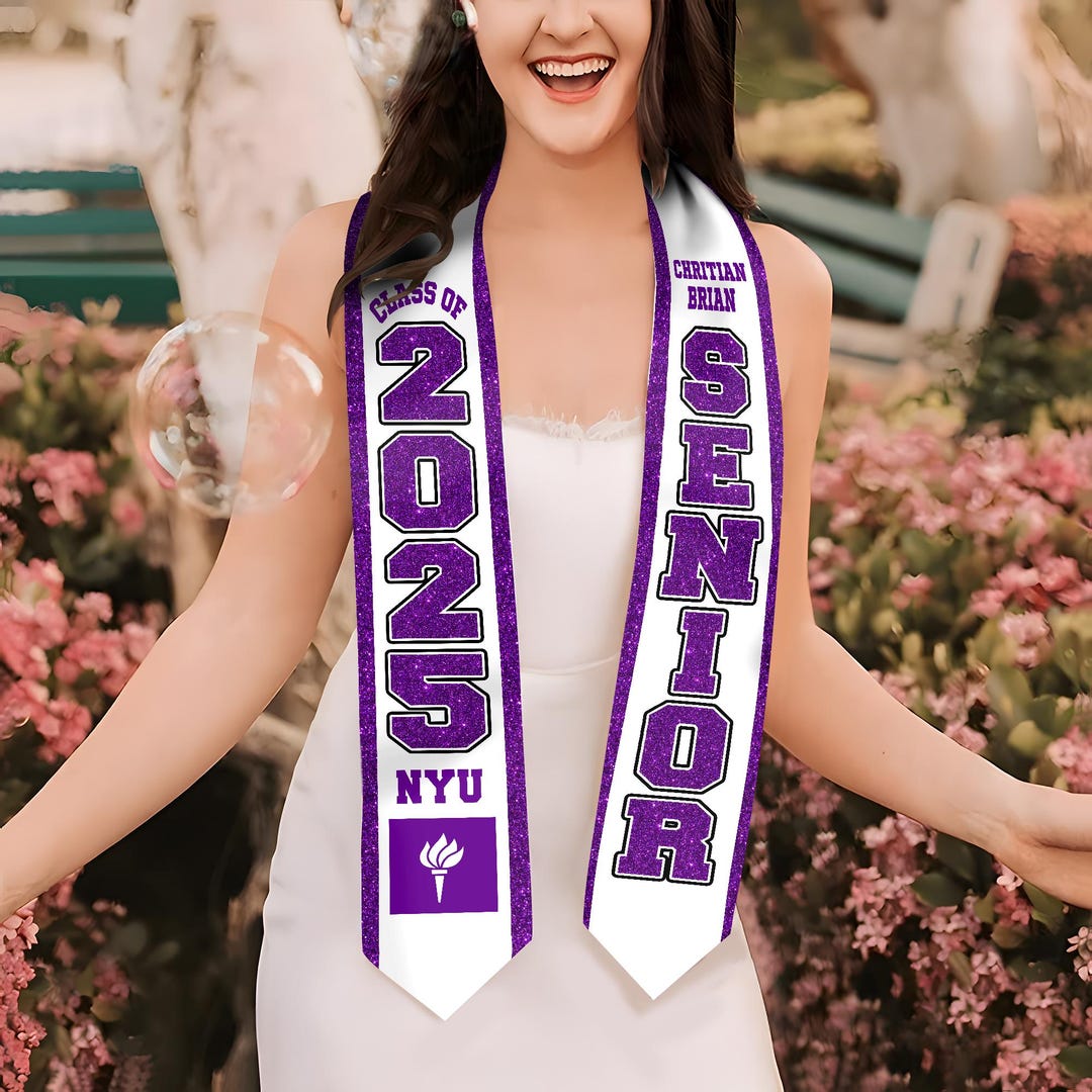 Personalized Senior Graduation Stole, Custom College Grad Sash to ...