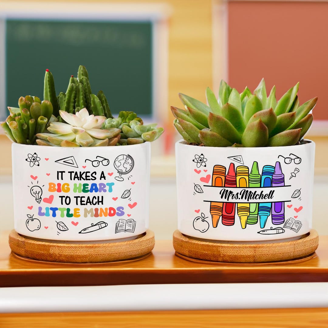 Personalized Teacher Appreciation Gifts for Her, Planter Pot for ...