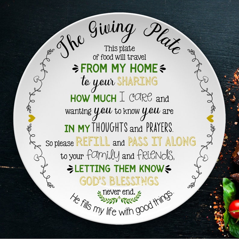 The Giving Plate, Giving Gift for Neighbors and Friends, Family Sharing ...