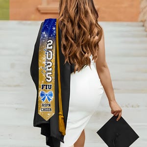 Custom Cheerleader Graduation Stole, Personalized Photos Graduation ...