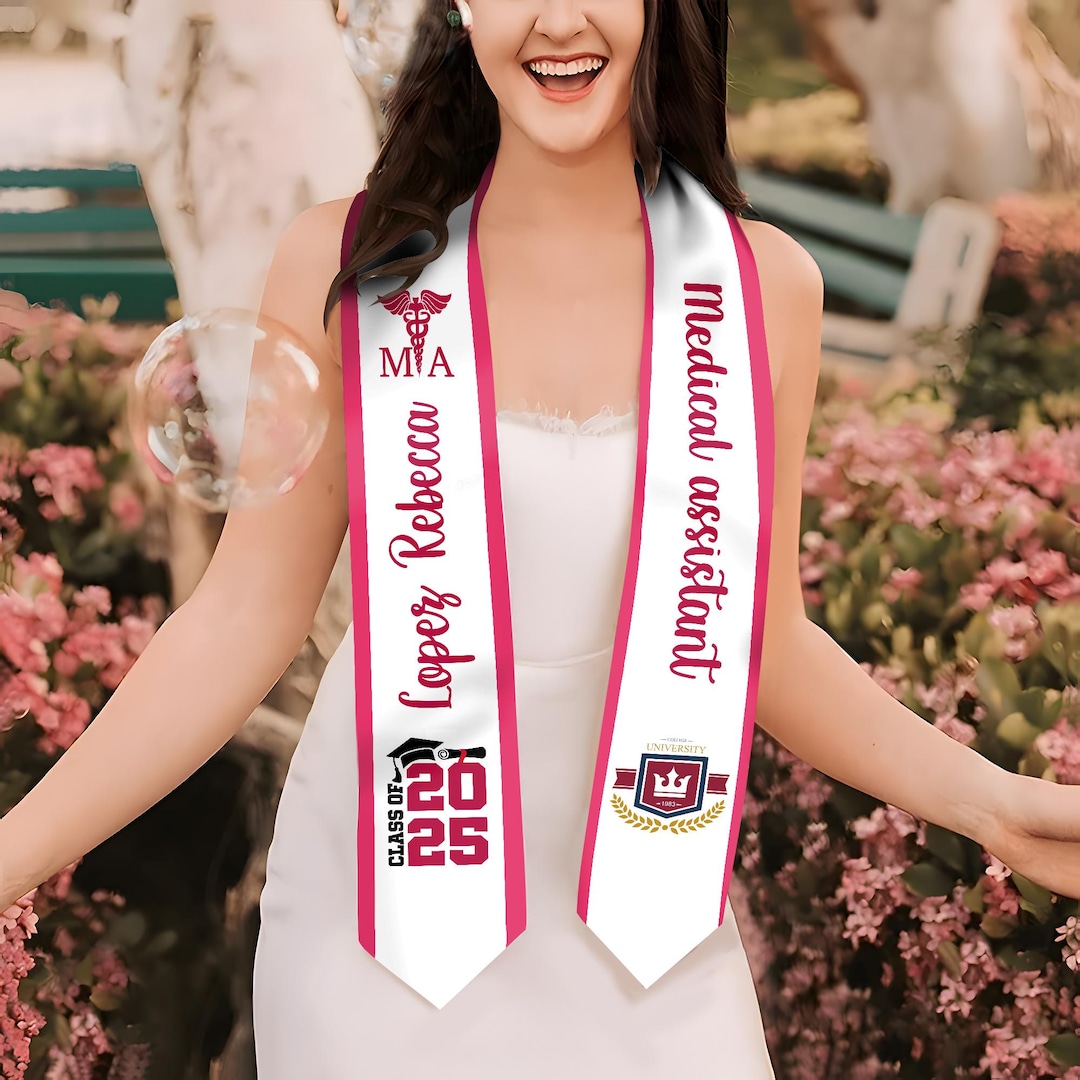 Custom Medical Assistant Graduation Stole, Personalized RN Nursing ...