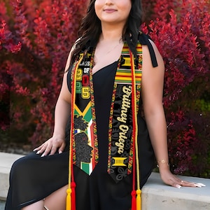 Custom South Africa Graduation Stole, Personalized Kente Graduation ...