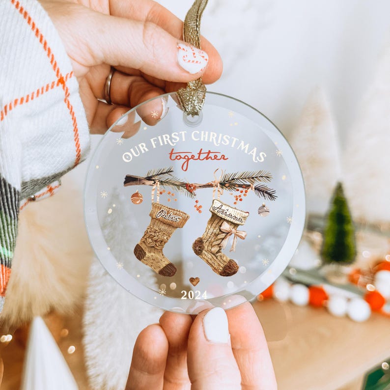 Custom First Christmas Couples Ornament, 1st Christmas Together Gifts ...