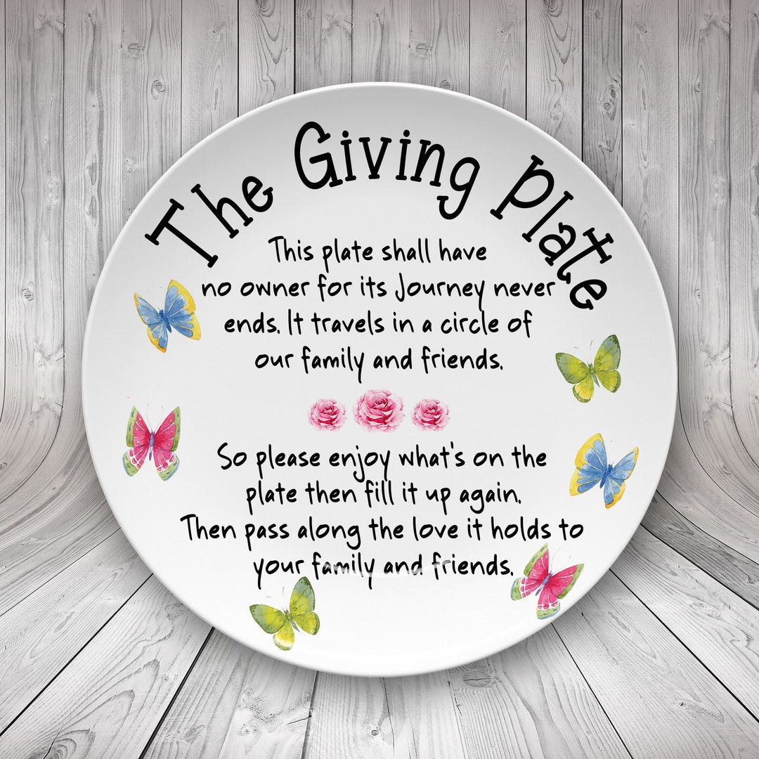 The Giving Plate, Giving Gift for Friends and Neighbors, Butterfly ...