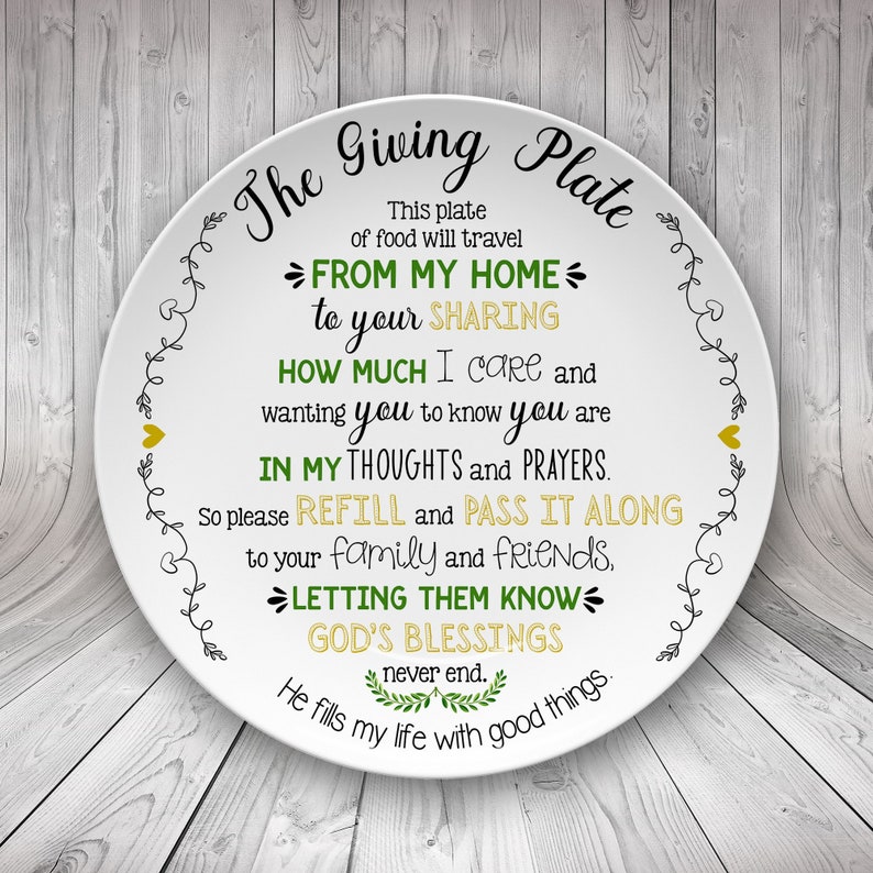 The Giving Plate, Giving Gift for Neighbors and Friends, Family Sharing ...