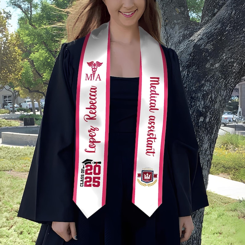 Custom Medical Assistant Graduation Stole, Personalized RN Nursing ...