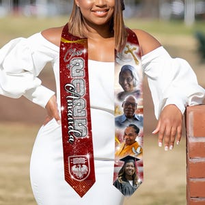 Personalized Graduation Photo Stole, Custom in Loving Memory Stole ...