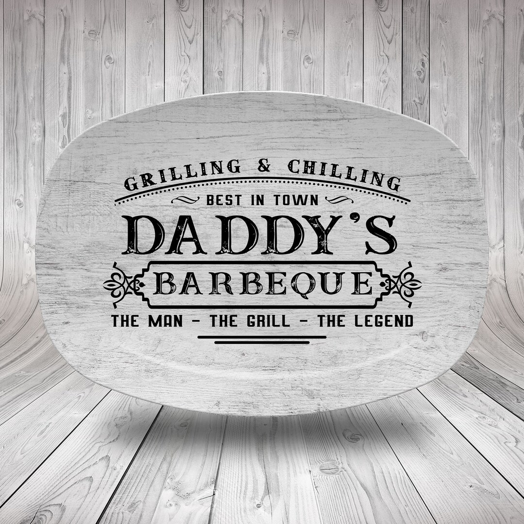 Daddy's Barbeque Platter, Father's Day Gift, Personalized BBQ Grilling ...
