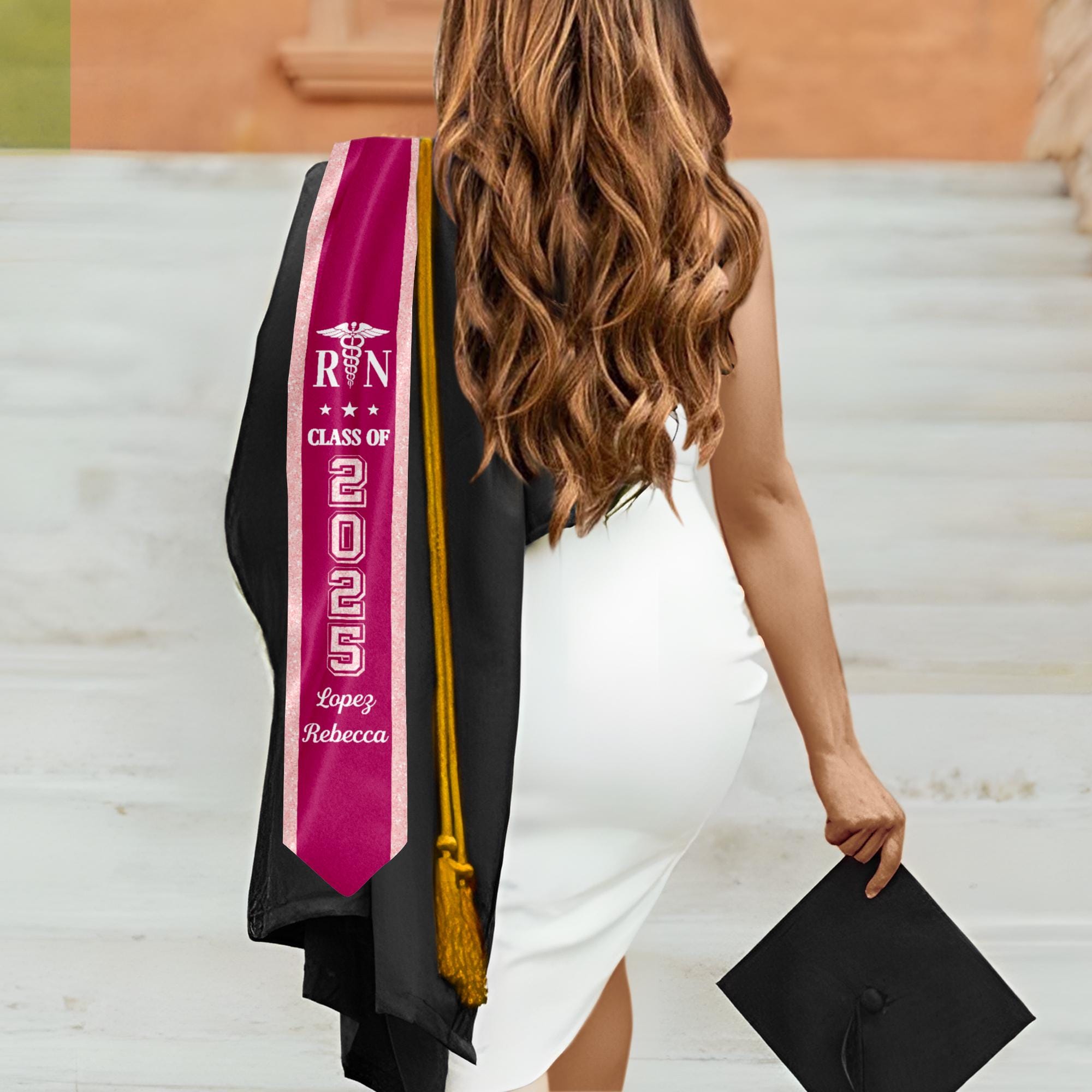Custom RN Nursing Graduation Stole, Personalized Registered Nurse Grad ...