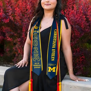 Personalized College Graduation Stole, Custom Grad Sash to Celebrate ...