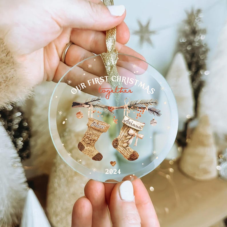 Custom First Christmas Couples Ornament, 1st Christmas Together Gifts ...
