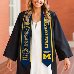 Personalized College Graduation Stole, Custom Grad Sash to Celebrate ...