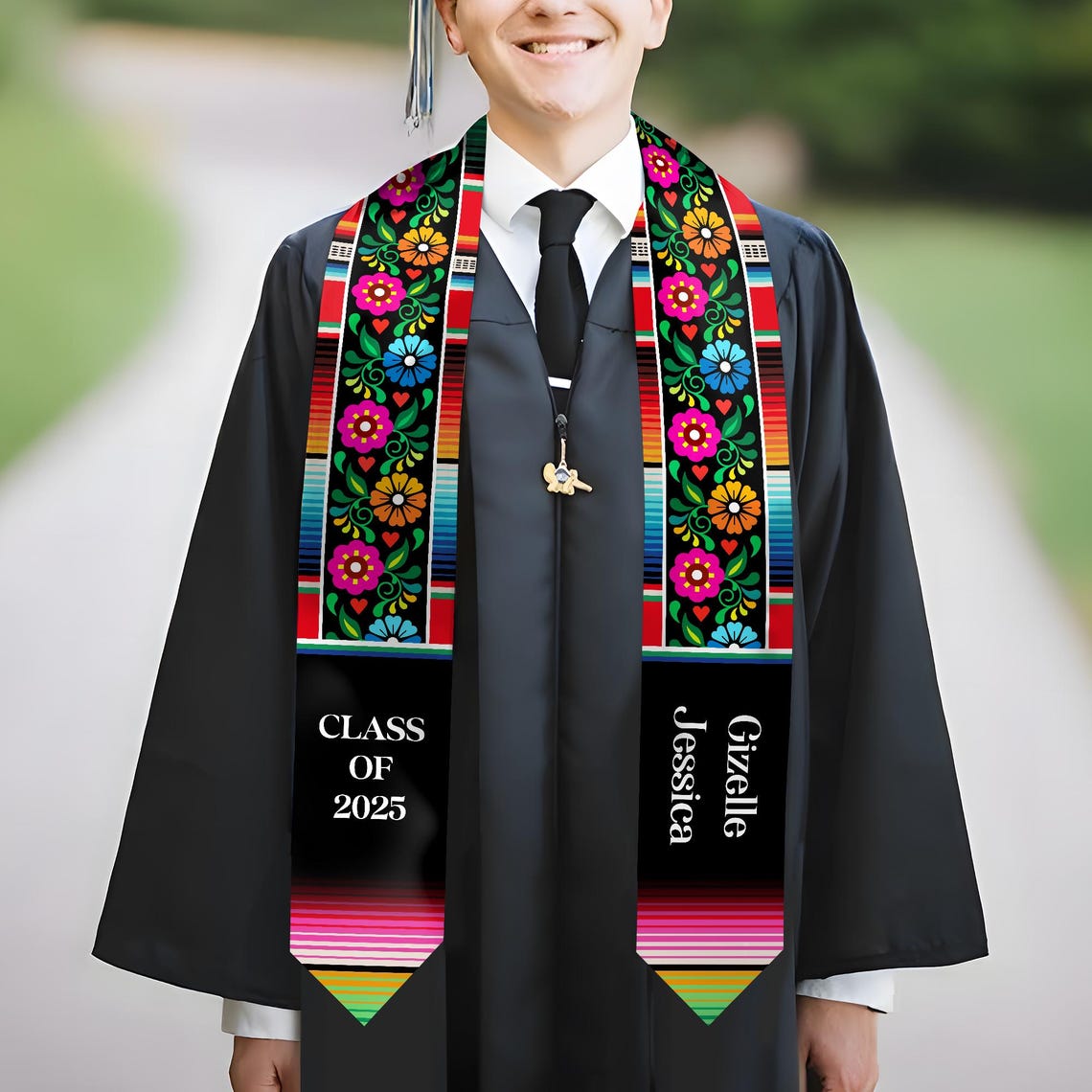 Personalized Mexican Graduation Stole, Custom Latina Graduation Sash ...