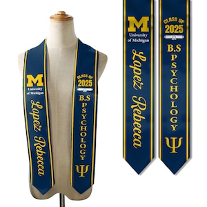 Custom Psychology Graduation Stole, Personalized College Graduation ...
