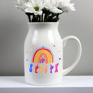 Personalized Sign Language Flower Vase, ASL Gift for Planter Lovers ...