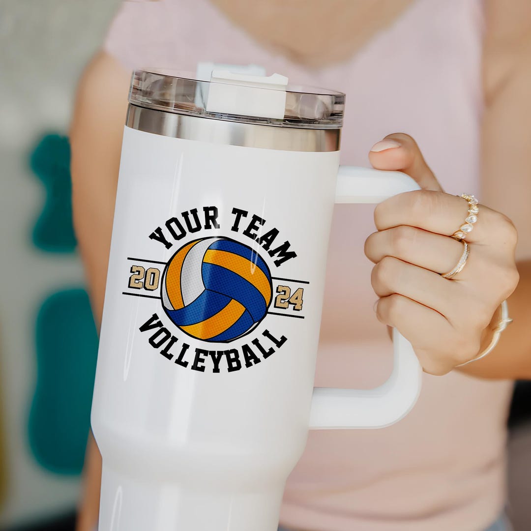 Custom Volleyball Team 40oz Tumbler - Personalized Volleyball Lover ...