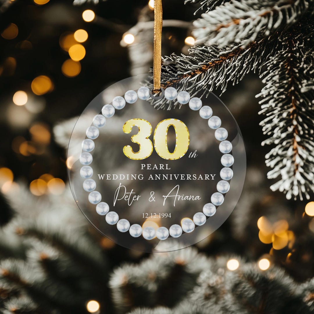 Custom 30th Wedding Anniversary Ornament, Unique Keepsake for a ...