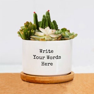 Personalized Plant Pot With Your Words - Custom Gift for Teacher ...