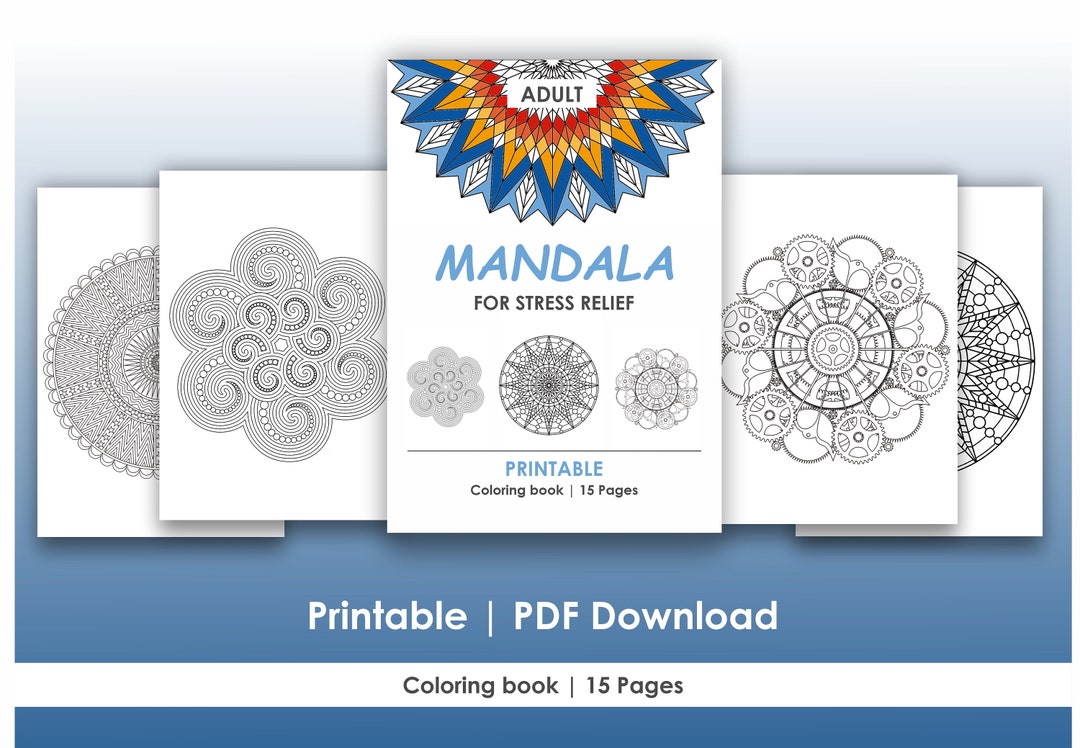 Mandala: an Adult Coloring Book With 15 Beautiful and Relaxing Mandala ...
