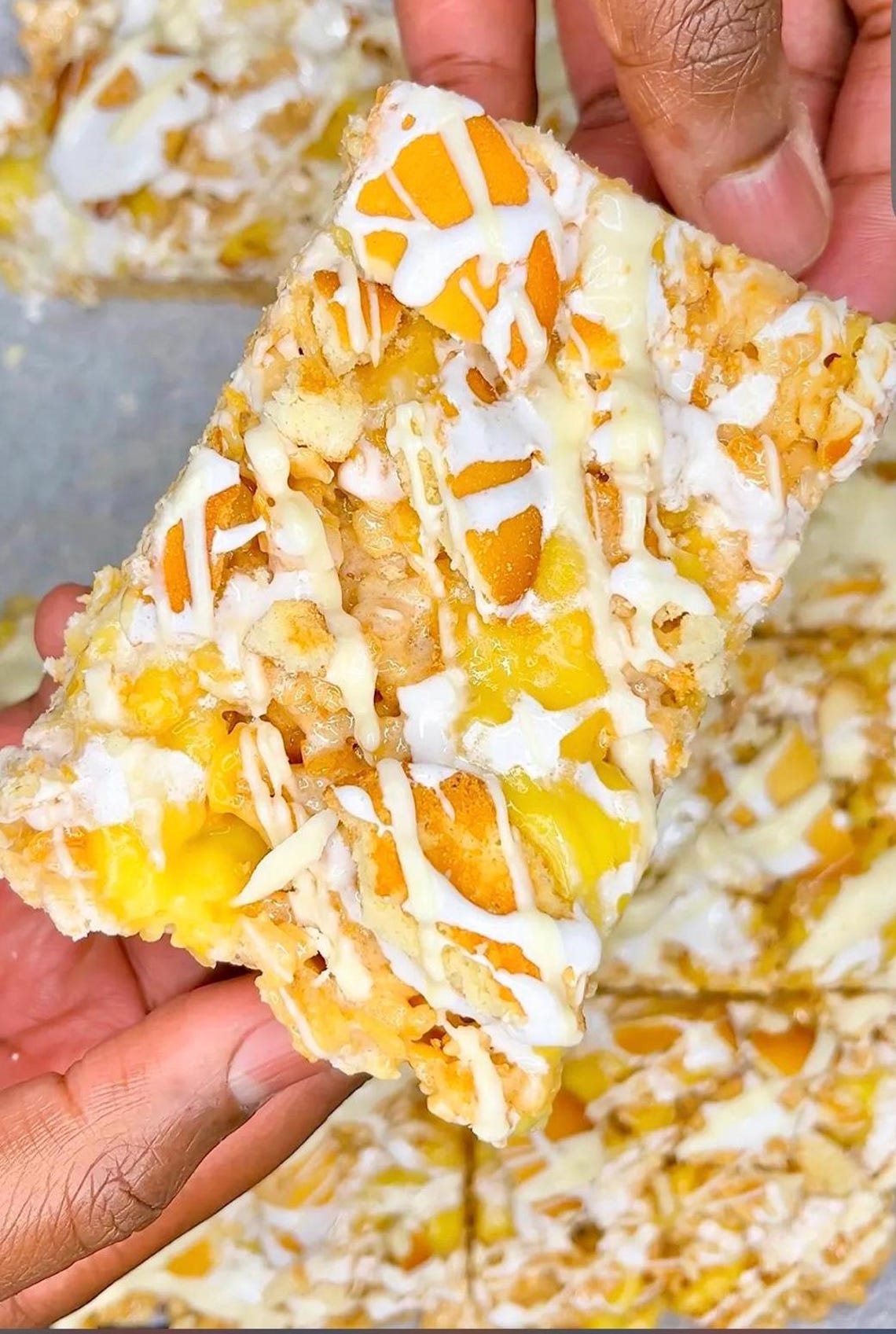 Banana Cream Crumble Rice Krispy Treats - Rkts Desserts Baked Goods ...
