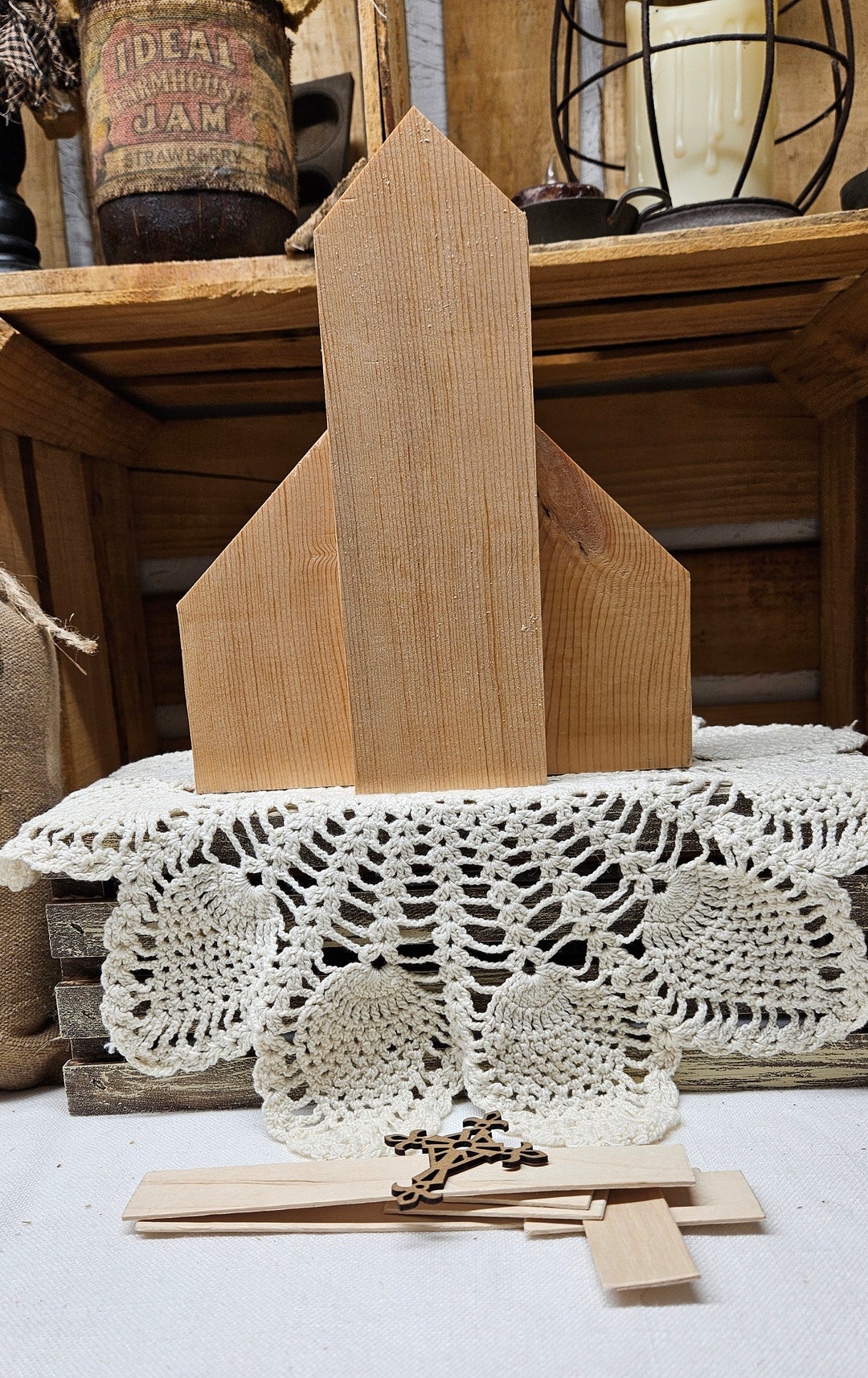 Unfinished Wood Church Kit - Etsy