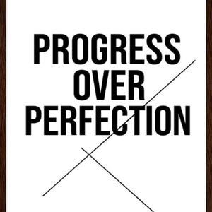 Progress Over Perfection – Growth Mindset Framed Poster - Etsy