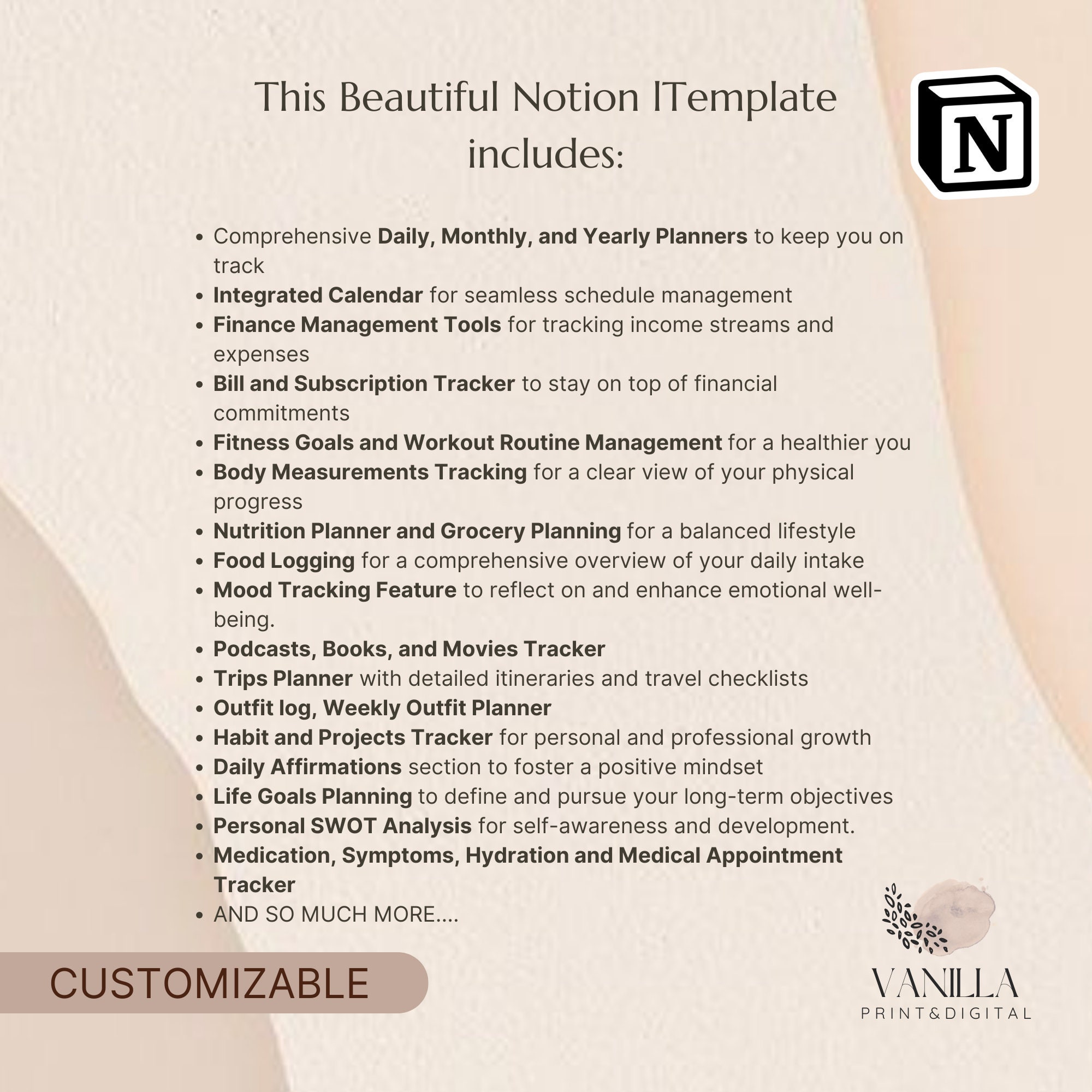 Notion 2024 Ultimate All-in-one Life Planner, Notion Aesthetic Cozy Template, Minimal Notion ...
