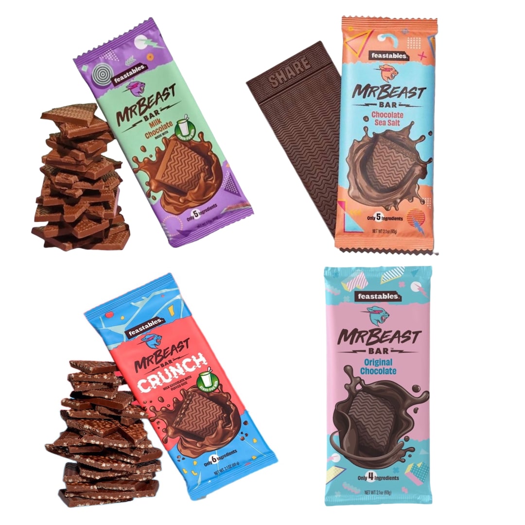 4 X Mr Beast Set of Chocolate Limited Edition, Amazing Gift - Etsy