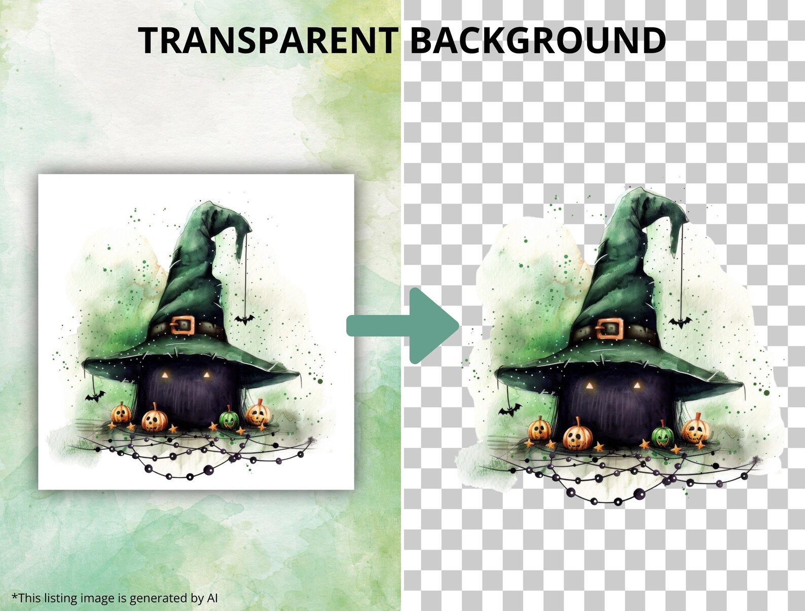 36 Spooky Watercolor Clipart Bundle Halloween Decor, Baby Shower, Cute ...