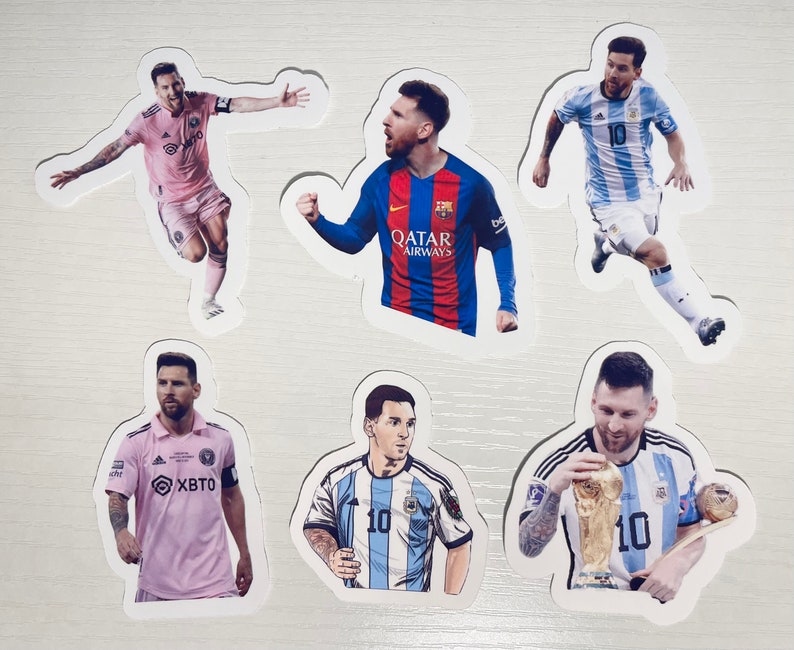 Messi Sticker Pack Soccer Stickers for Water Bottles Tumbler & Laptop ...