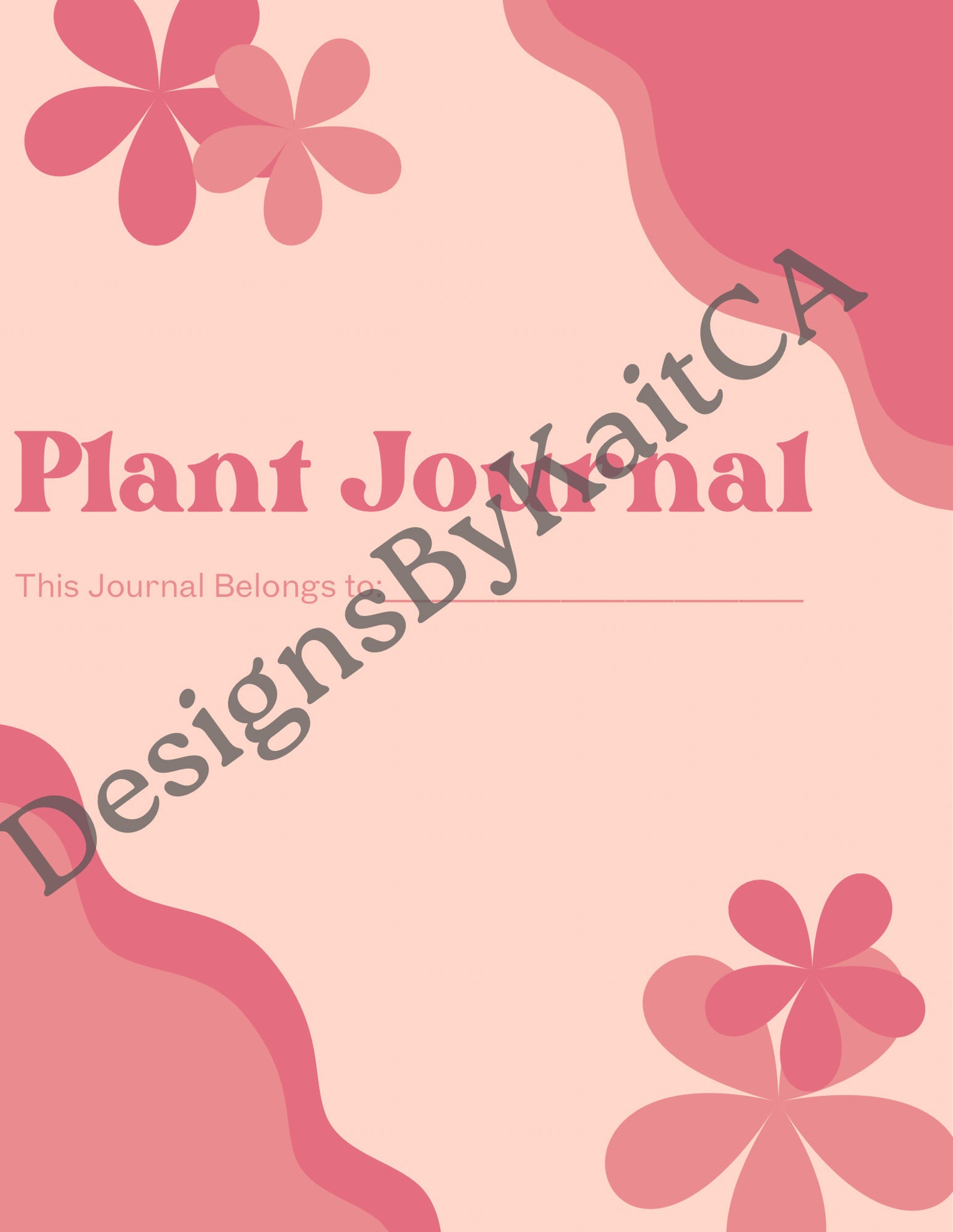 Plant Journal Printable Planner, Plant Diary, Care Tracker, Garden Log ...