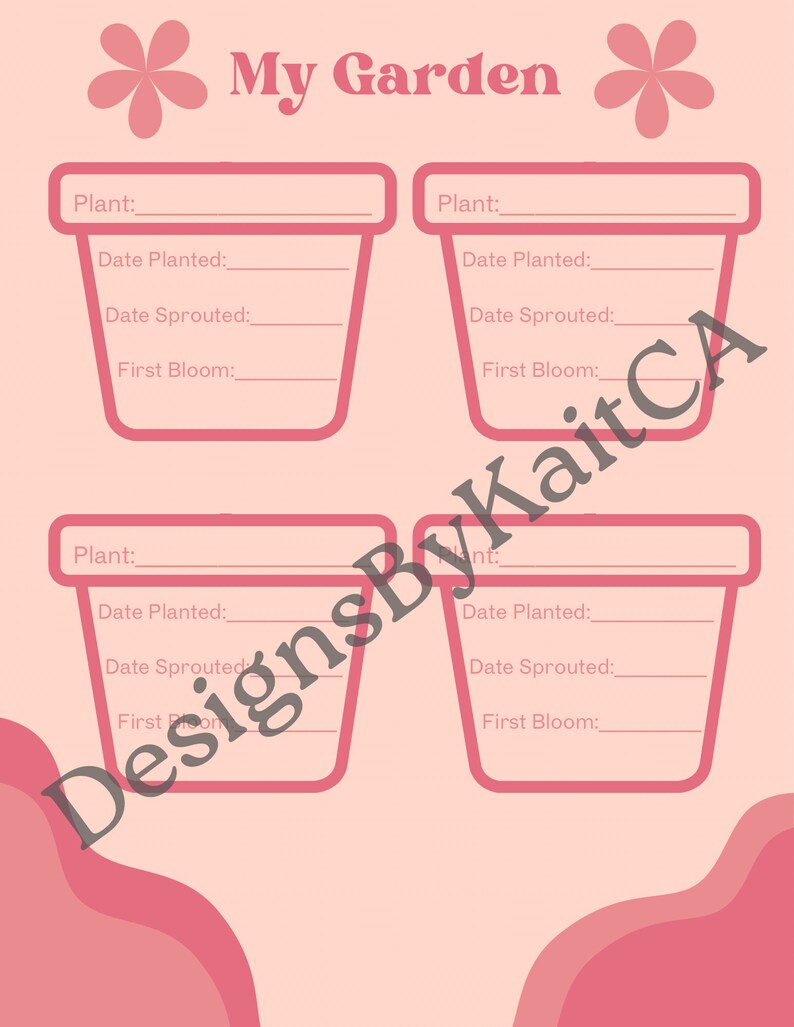 Plant Journal Printable Planner, Plant Diary, Care Tracker, Garden Log ...
