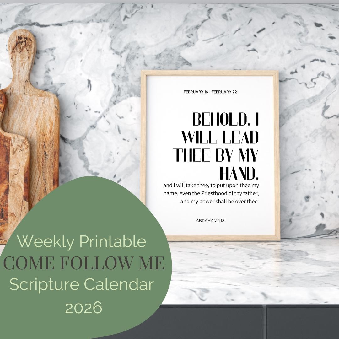 2026 Come Follow Me Old Testament Printable Calendar | 52 Week ...