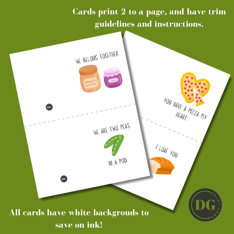 20 Printable Food Pun Greeting Cards - Etsy