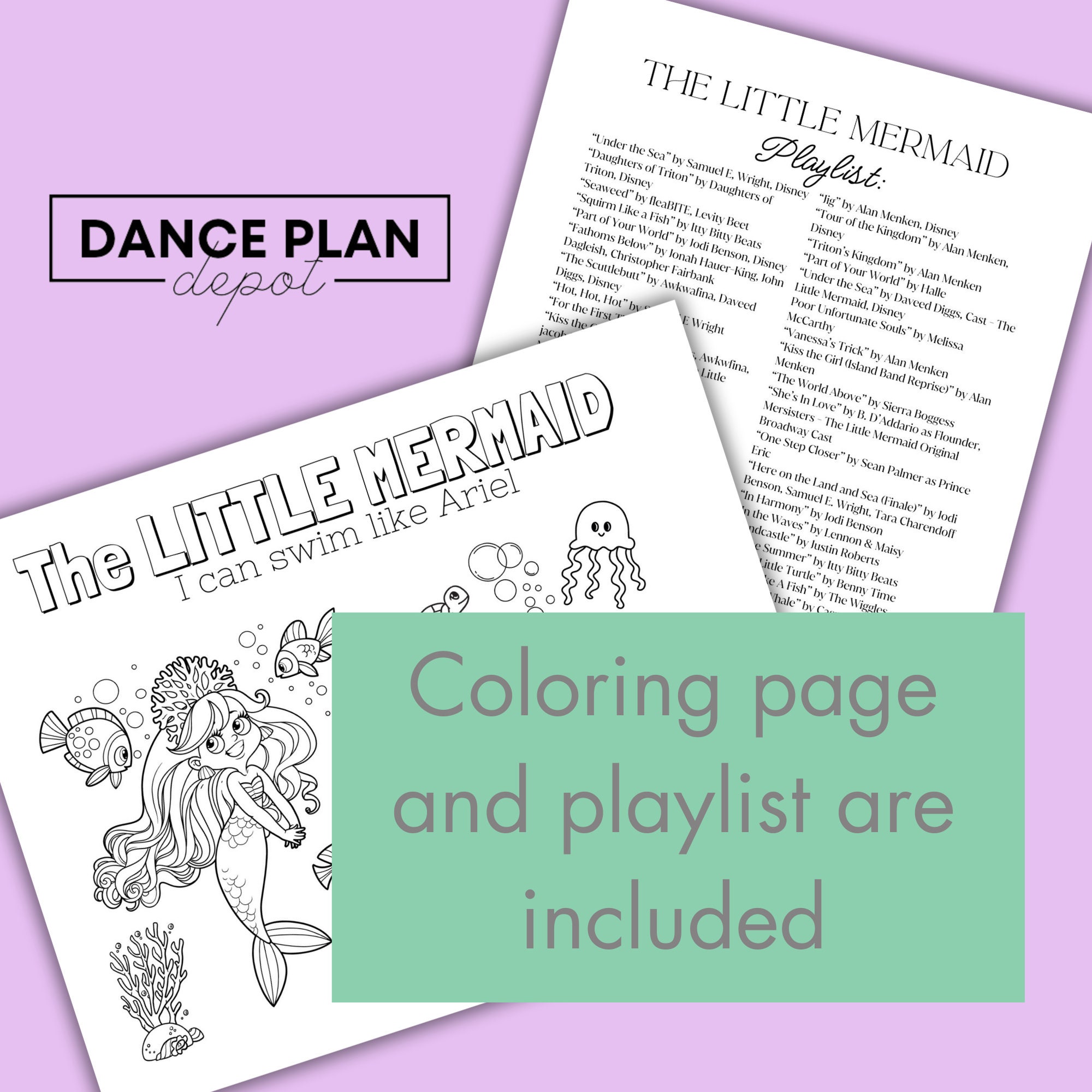 Little Mermaid Dance Class Lesson Plan - Etsy