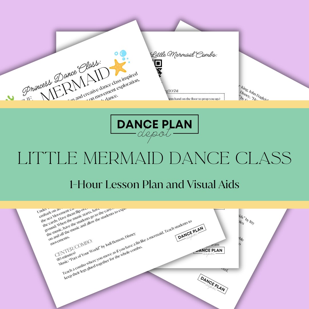 Little Mermaid Dance Class Lesson Plan - Etsy