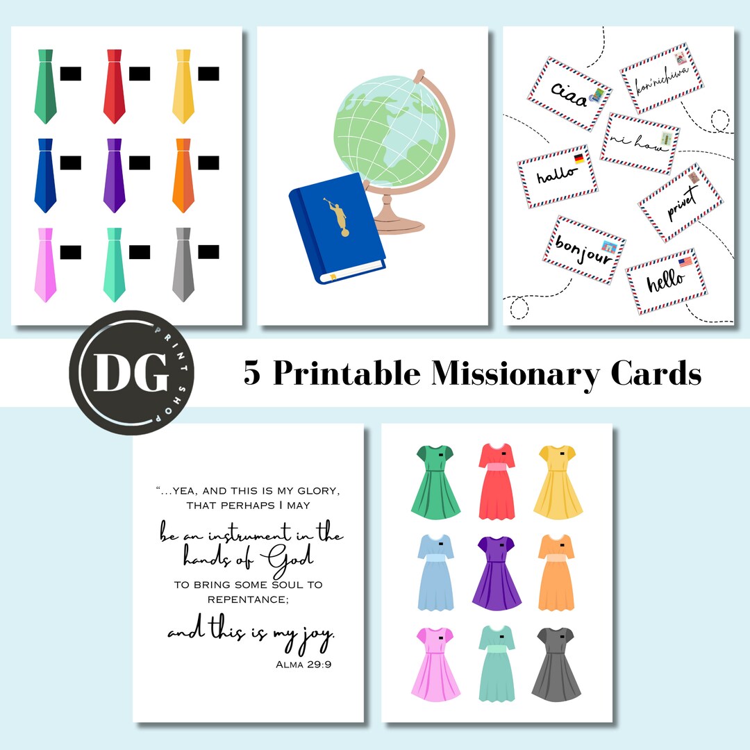 Printable Missionary Greeting Cards - Digital Download - Etsy